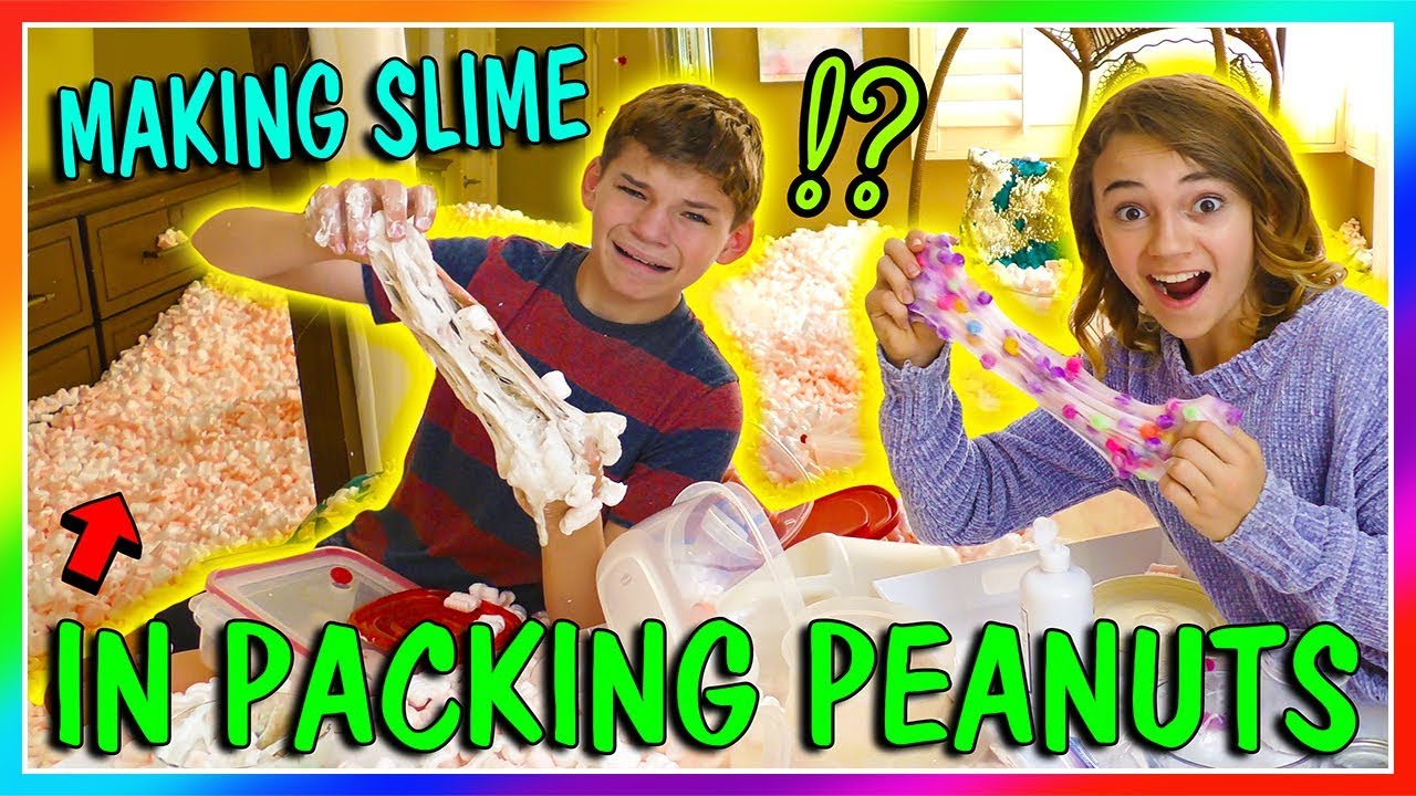 MAKING SLYME HIDDEN IN PACKING PEANUTS CHALLENGE | We Are The Davises ...