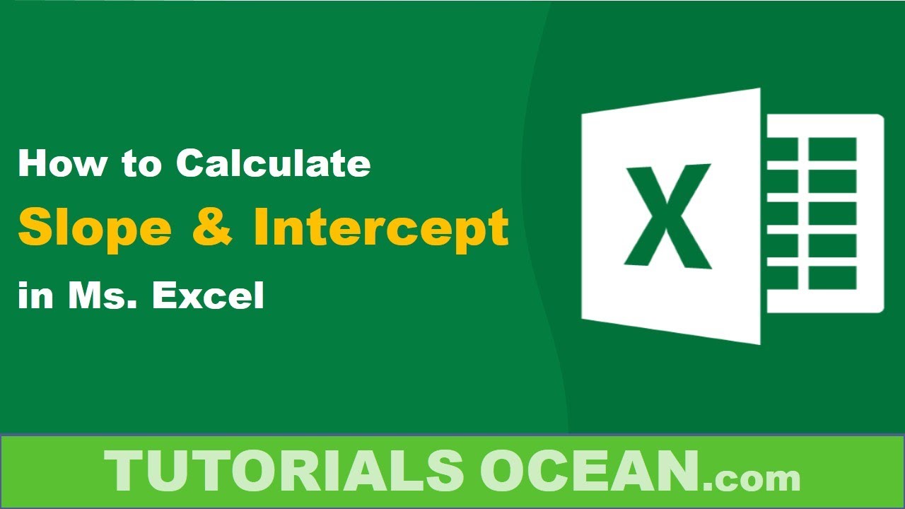 How to Calculate Slope and Intercept in Excel Easy Way - Tutorials ...