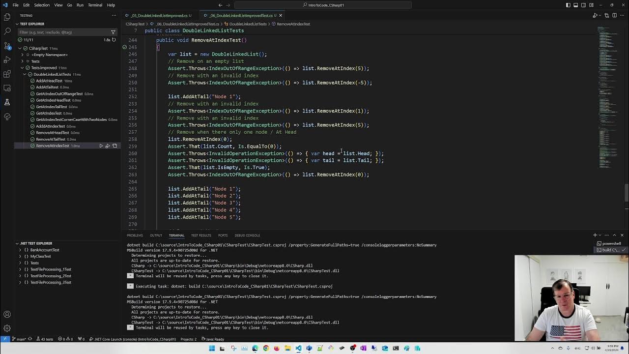 Aula 159: Data Structures - Double Linked List (Improved) - YouTube