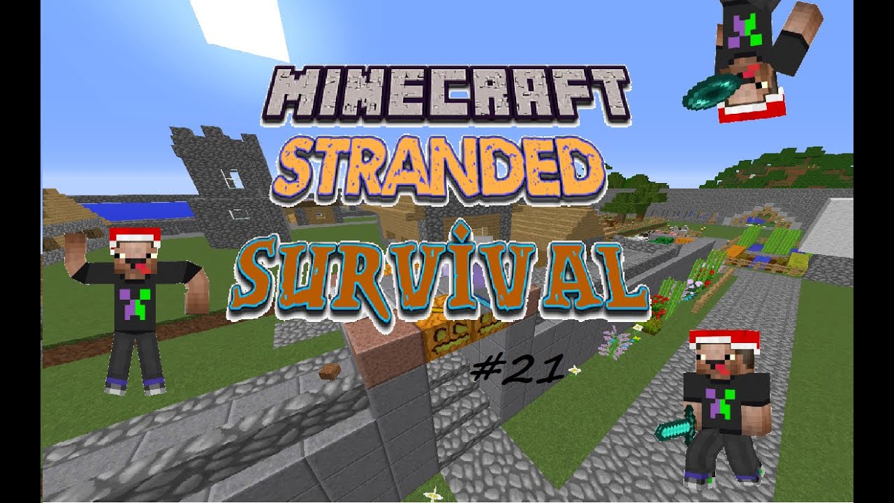Minecraft Stranded + Survival #21: Củng cố tường thành & lò rèn - YouTube