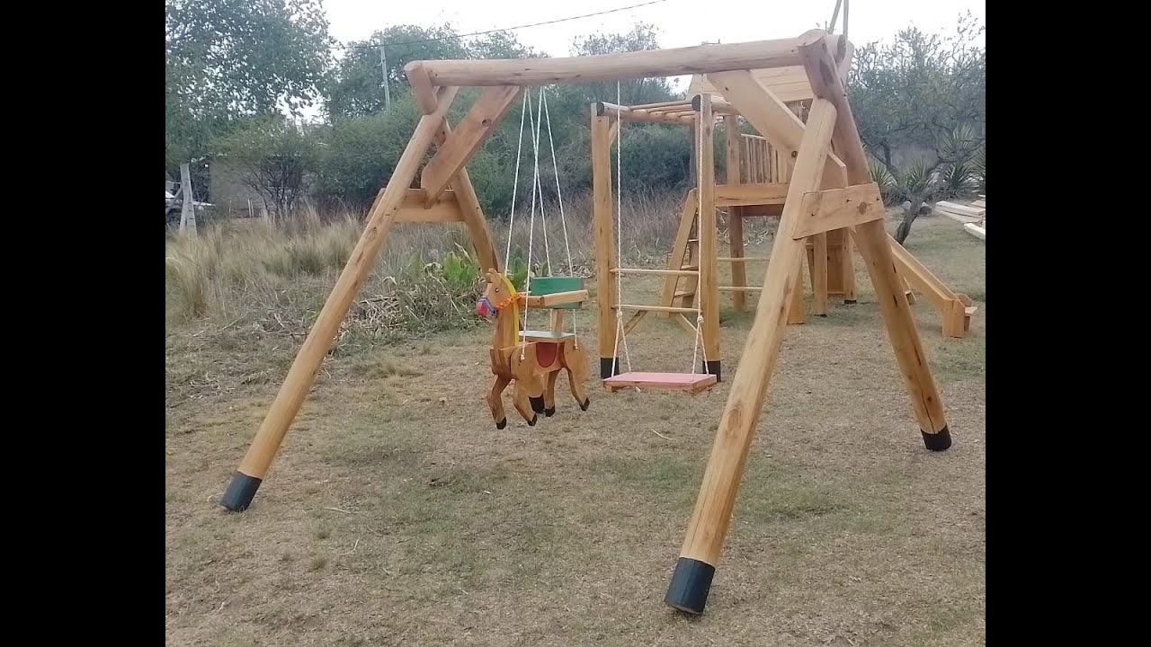 Mostrando el paso a paso para la construcción de un Pórtico con Hamacas ...