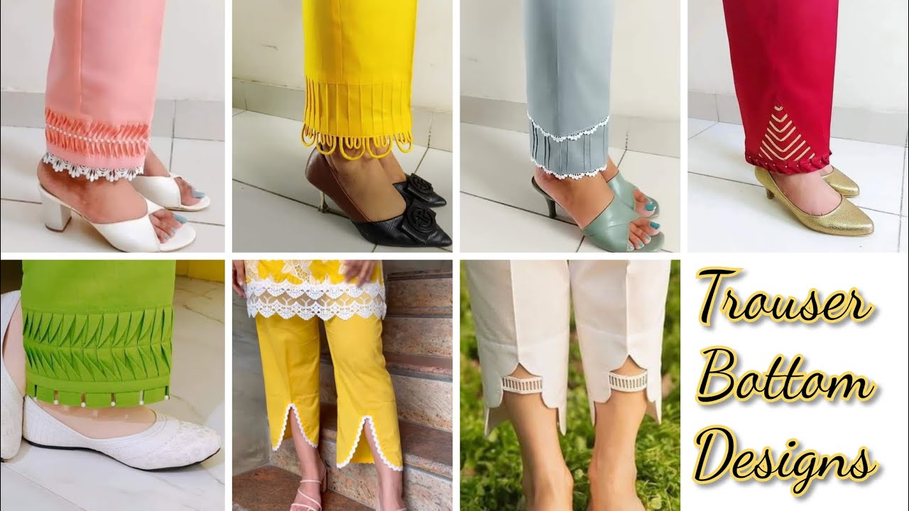 New Trouser Designs 2025 / Trouser Bottom Designs/ Capri Pants Designs ...