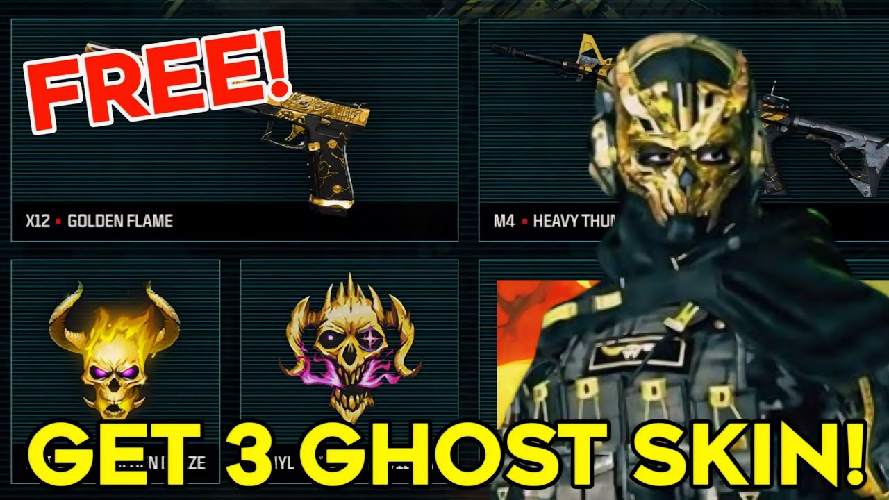 3 NEW GHOST SKINS YOU CAN GET FOR FREE IN WARZONE MOBILE! - YouTube