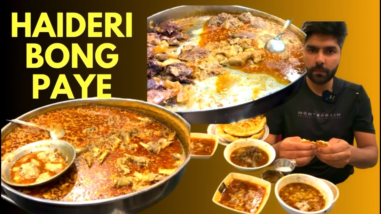 Best Bong Paye Nashta in Lahore | Best Street Food of Pakistan ...