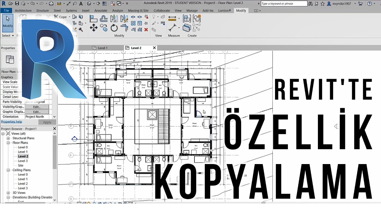 Revit'te Özellik Kopyalama - Match Type Properties Tool - YouTube