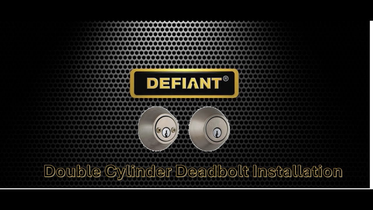 Defiant Double Cylinder Deadbolt Installation - YouTube