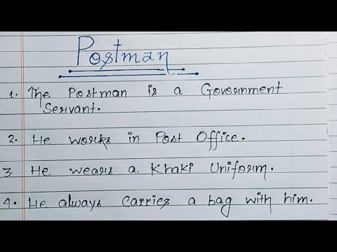 10 lines on Postman in English|Essay on Postman in English|Few lines on ...