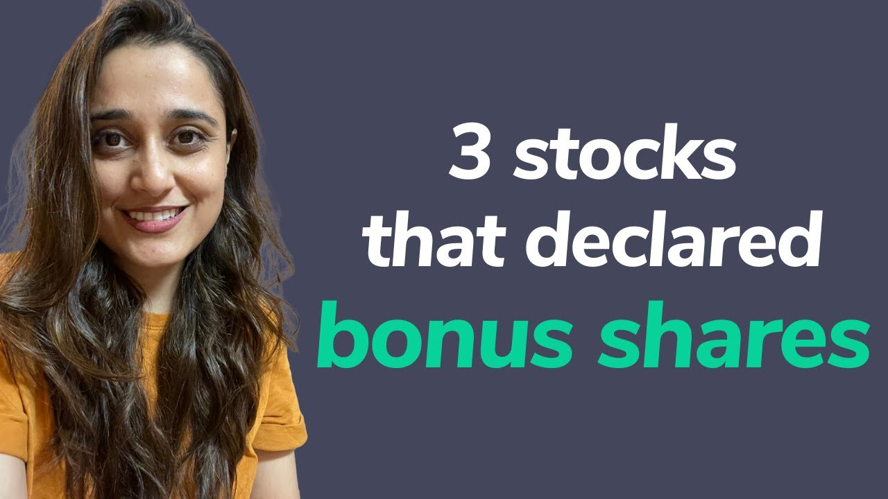 3 stocks that declared bonus shares | bonus shares latest news - YouTube