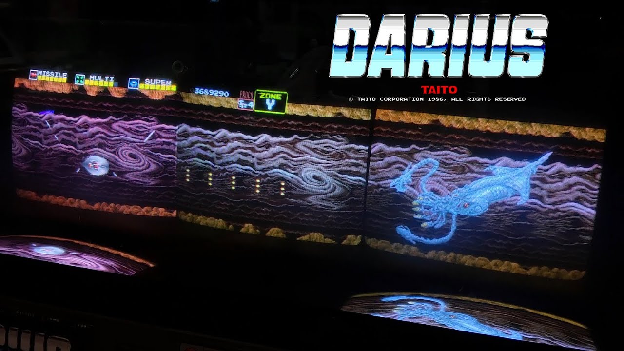 [Arcade Longplay] 1986 Darius A-C-F-J-O-T-Y 1CC ALL (W. PCB) / 다라이어스 Y존 ...