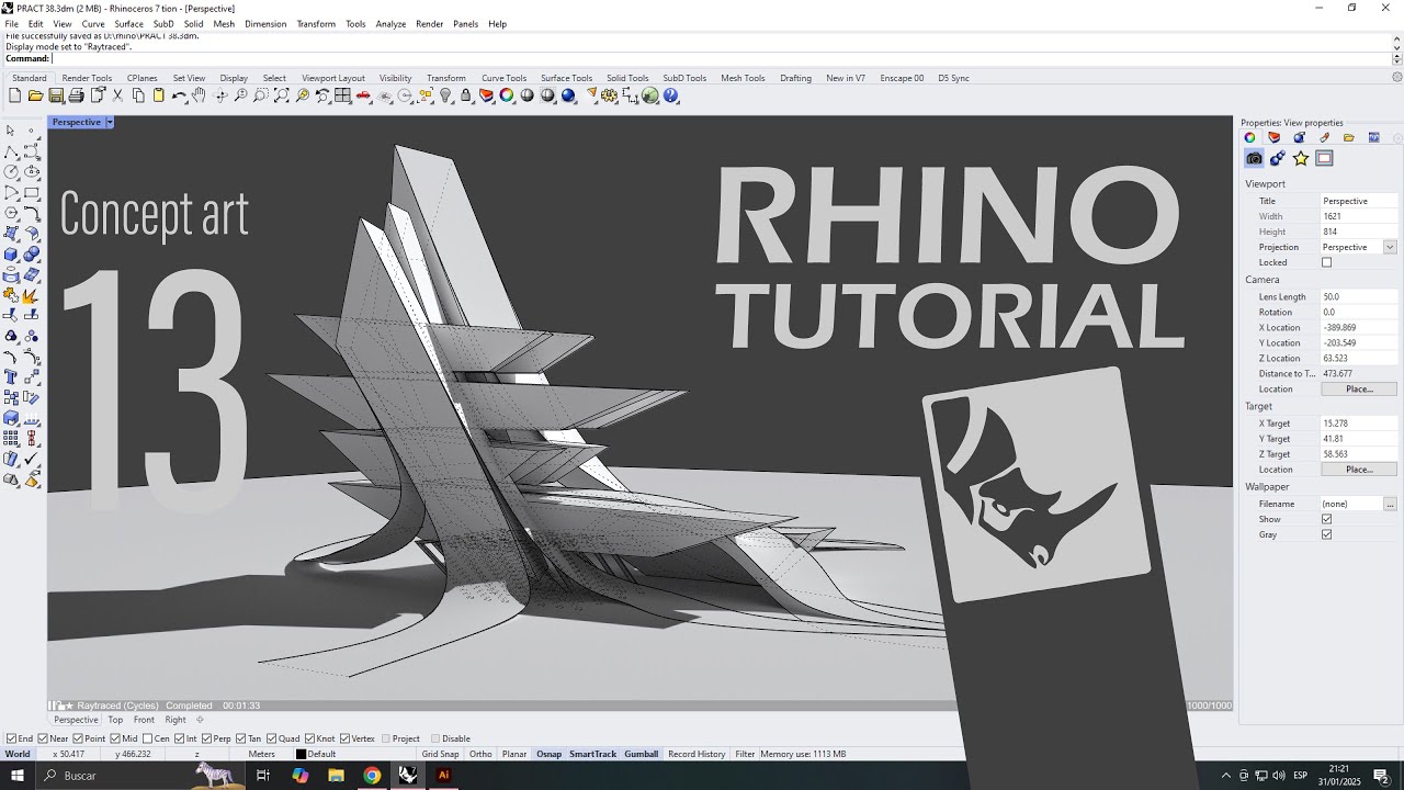 Modela FÁCIL en Rhino - Concept art #13 #rhino - YouTube