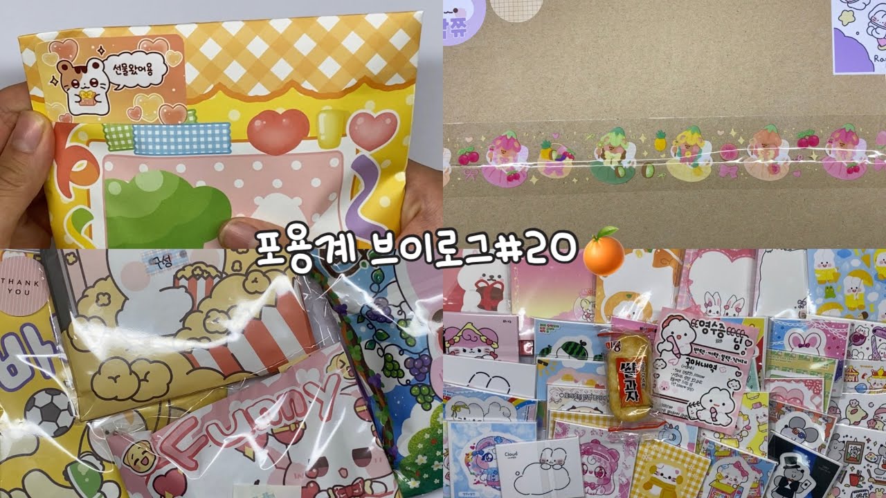 포용계 브이로그20🍊 11년생 포용계 브이로그 13 포장 홍시문구 서포터즈 서폿 택배깡 깡 택배깡브이로그 밤쮸문구점 Youtube