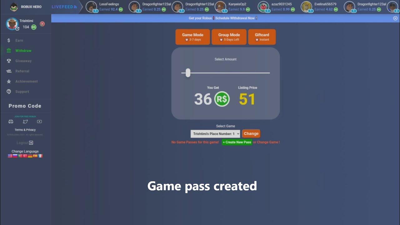 How to Withdraw Robux Via The Game Mode Method - YouTube