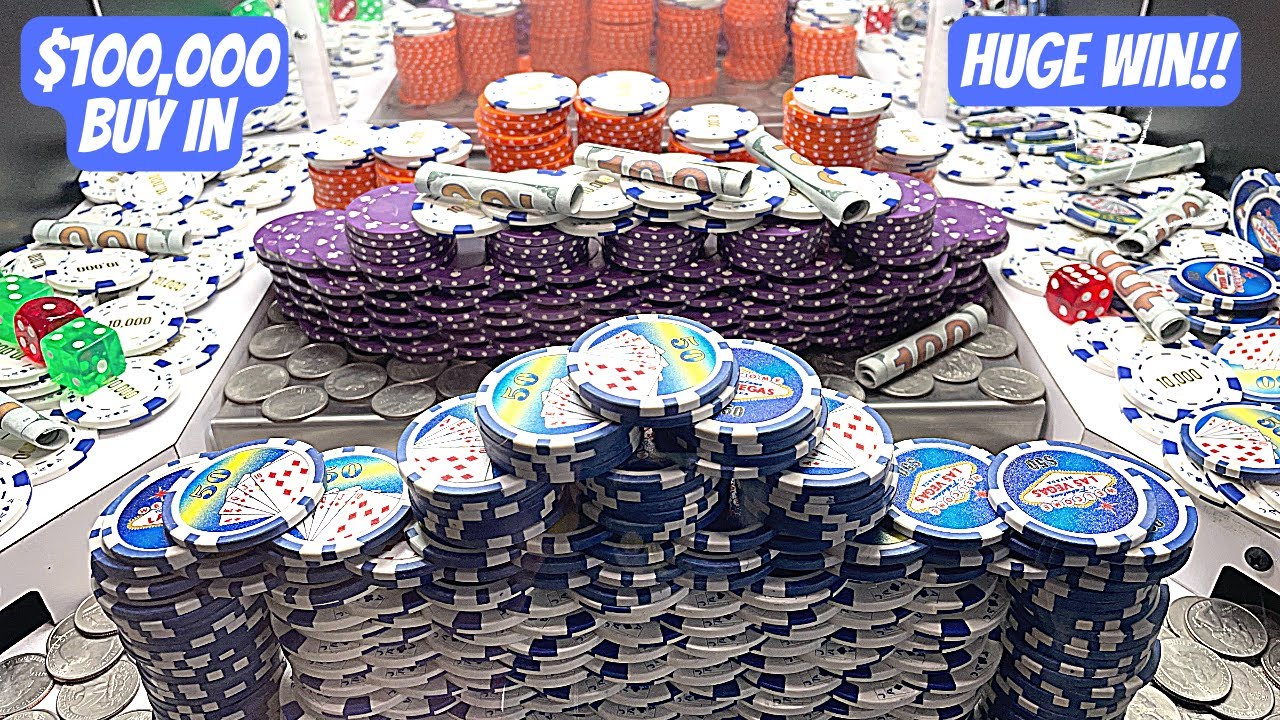 $100,000 HIGH LIMIT COIN pusher tower game - CRAZY MONEY ! - YouTube