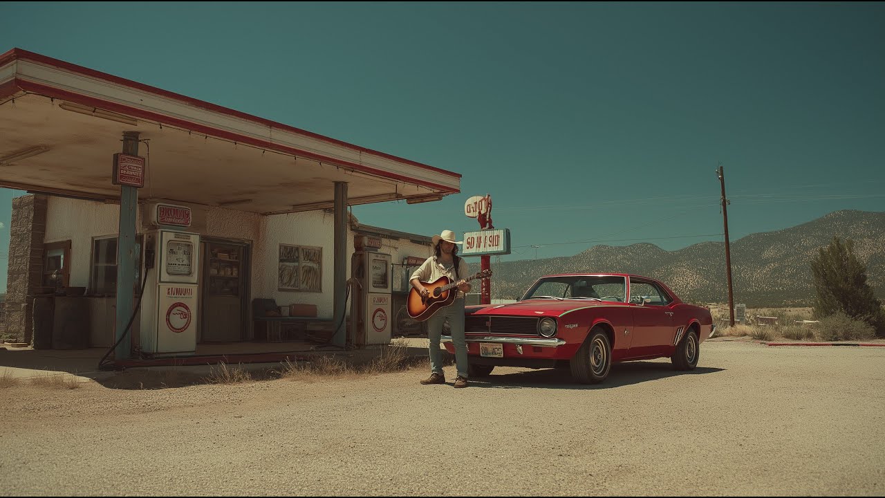 Old Gas Station & Red Classic Car – Pure Country Music Nostalgia - YouTube