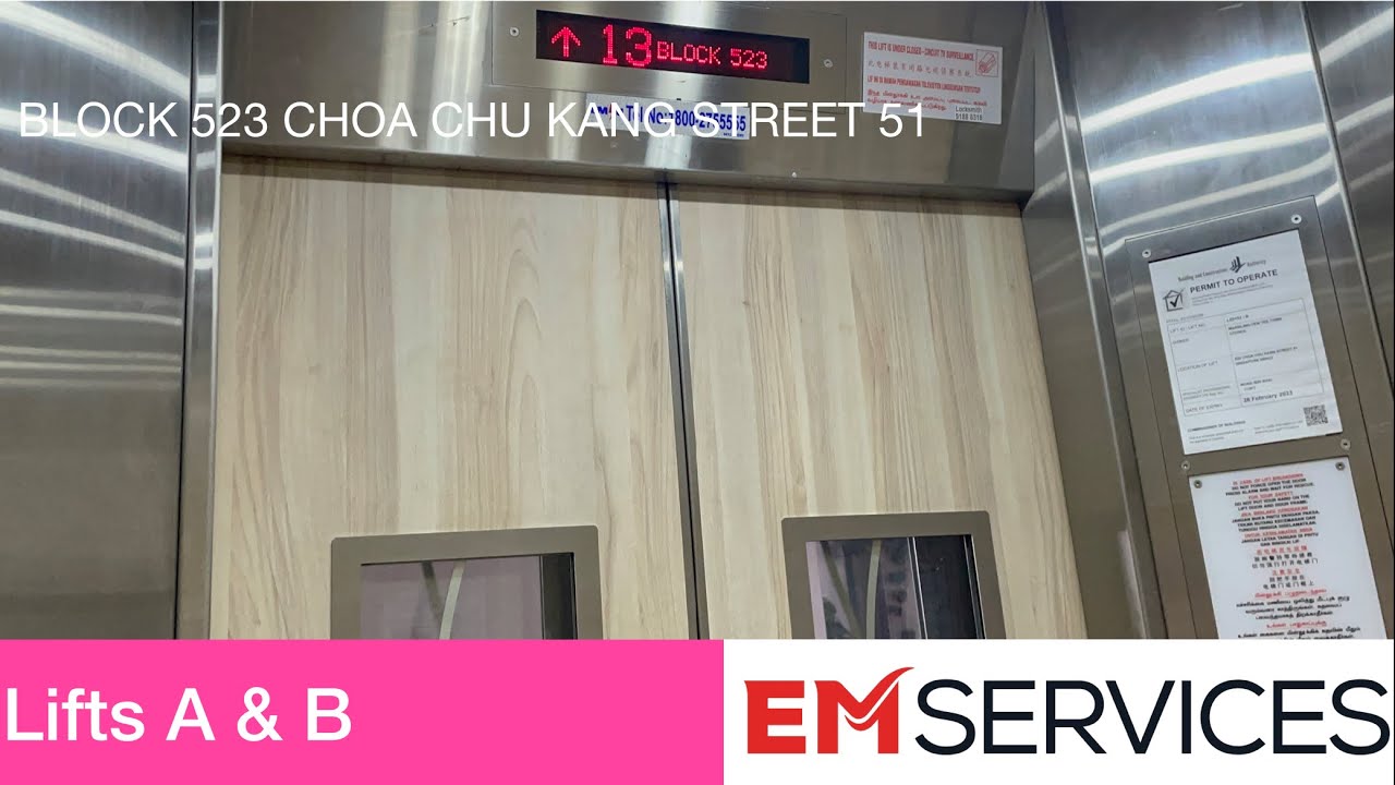 HDB Block 523 Choa Chu Kang || EM Elevator - YouTube