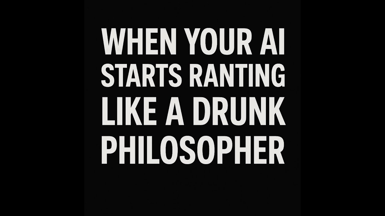 When Your AI Starts Ranting Like a Drunk Philosopher - YouTube