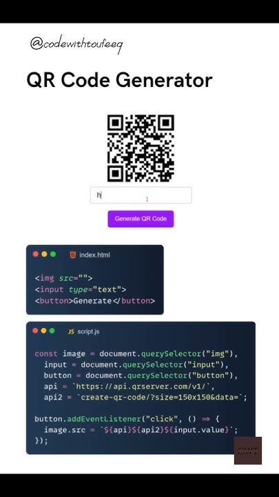 QR Code Generator #subscribe #html5 #programming #codinglife - YouTube