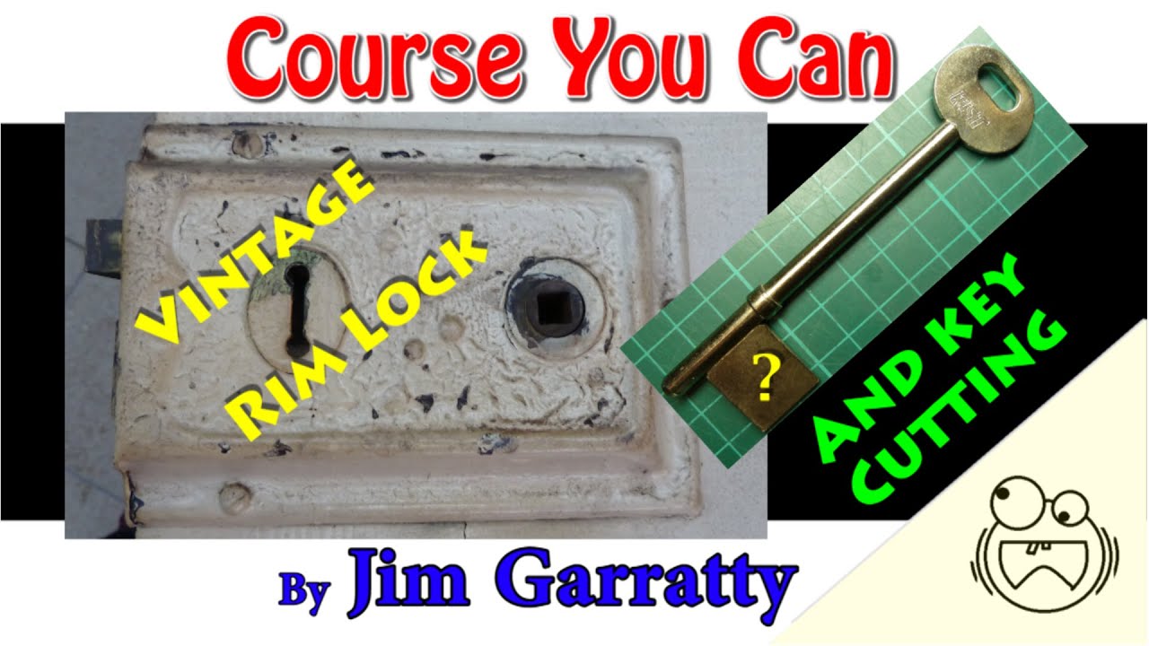 Vintage Rim Lock & Key. Rebuild 100 year old Rim Lock. Cut Key to fit ...