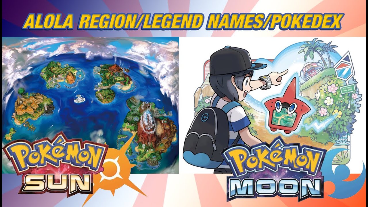Pokemon Sun & Moon- Alola Region/Legendaries/POKEDEX - YouTube