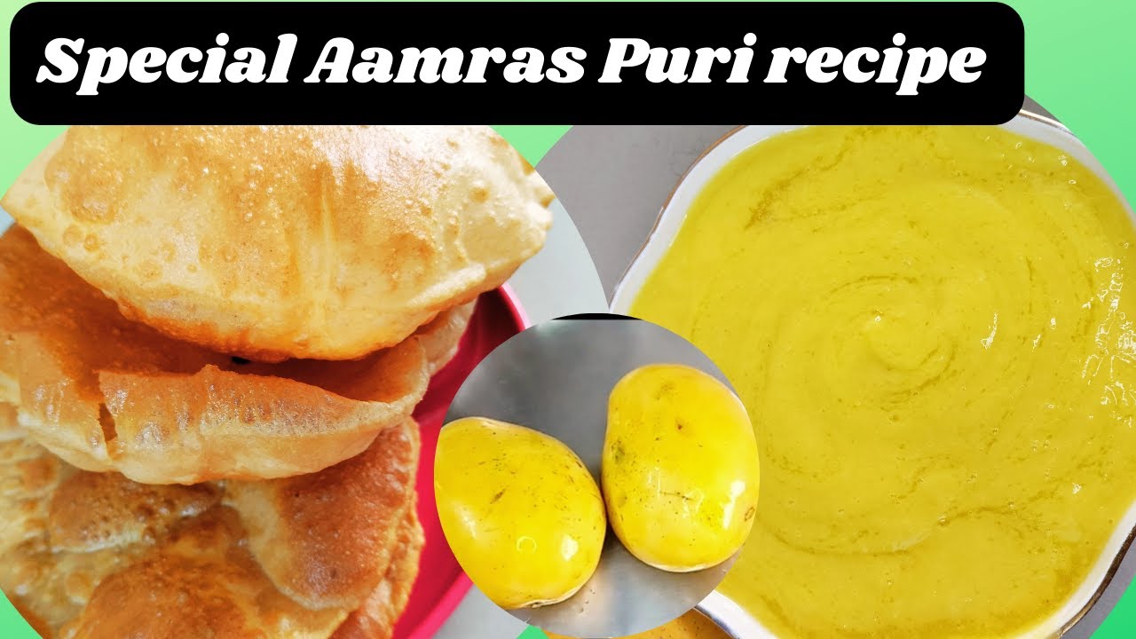Aamras puri recipe - Aam Shrikhand - Mango pulp with puri - Aamras ...