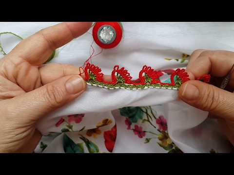 346-İki sıralı tiğ oyası model yapım