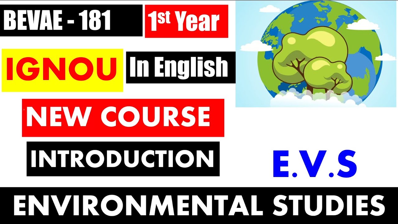 BEVAE 181 EVS I IGNOU Environmental Study Subject In English Medium I bevae-181-evs-i-ignou-environmental-study-subject-in-english-medium-i