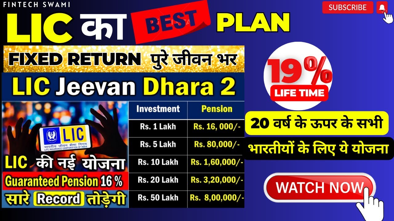 LIC Jeevan Dhara 2 Plan No 872 | LIC New Policy 2024 | Best Pension ...