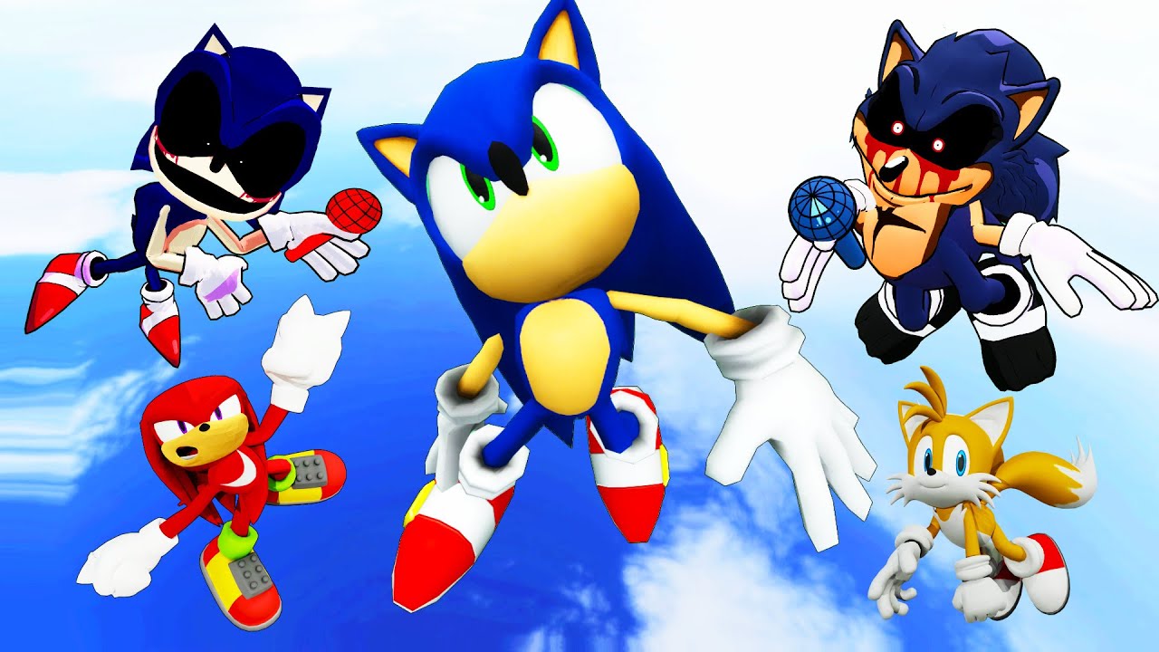 Sonic.exe Ragdoll in Garry's mod (Sonic.exe, Knuckles.exe, Tails.exe ...