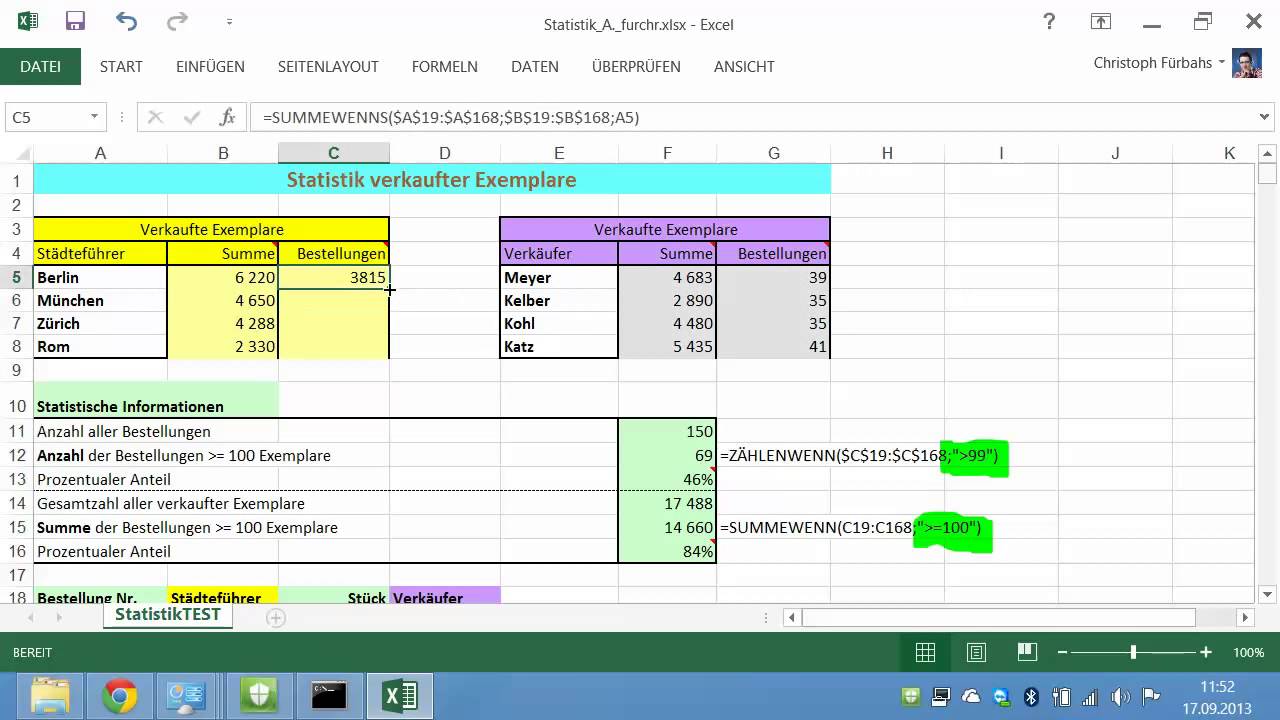 Excel Statistik - YouTube