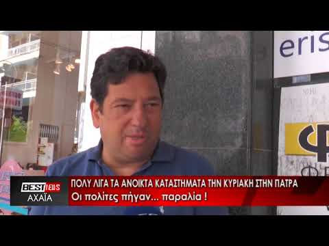 ΠΟΛΥ ΛΙΓΑ ΤΑ ΑΝΟΙΚΤΑ ΚΑΤΑΣΤΗΜΑΤΑ ΤΗΝ ΚΥΡΙΑΚΗ ΣΤΗΝ ΠΑΤΡΑ. ΔΕΙΤΕ ΤΟ ...