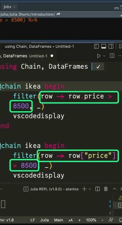 16 - Filtering out DataFrame Rows with anonymous functions #shorts [Julia & R programming] - YouTube