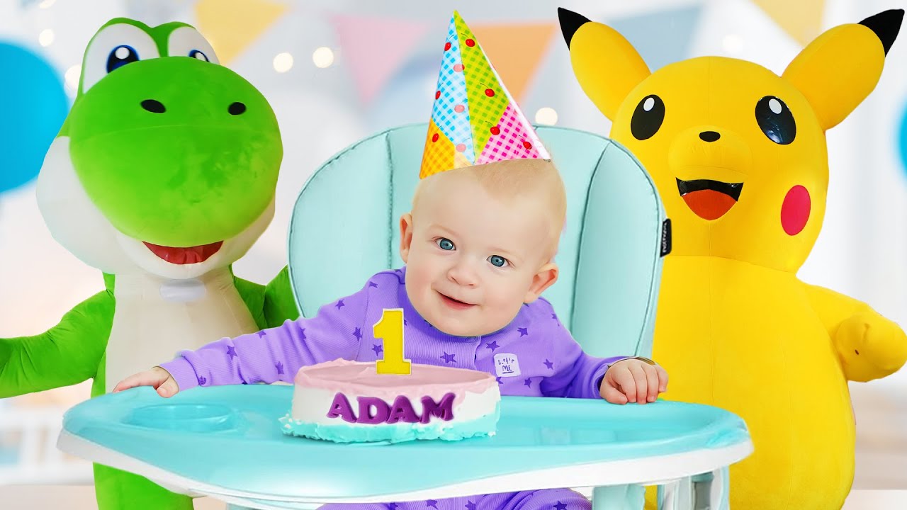Baby Adam's 1st Birthday - Kids Birthday party! - YouTube