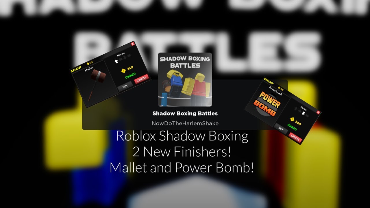 Roblox Shadow Boxing 2 New Finishers! Mallet and Power Bomb! - YouTube