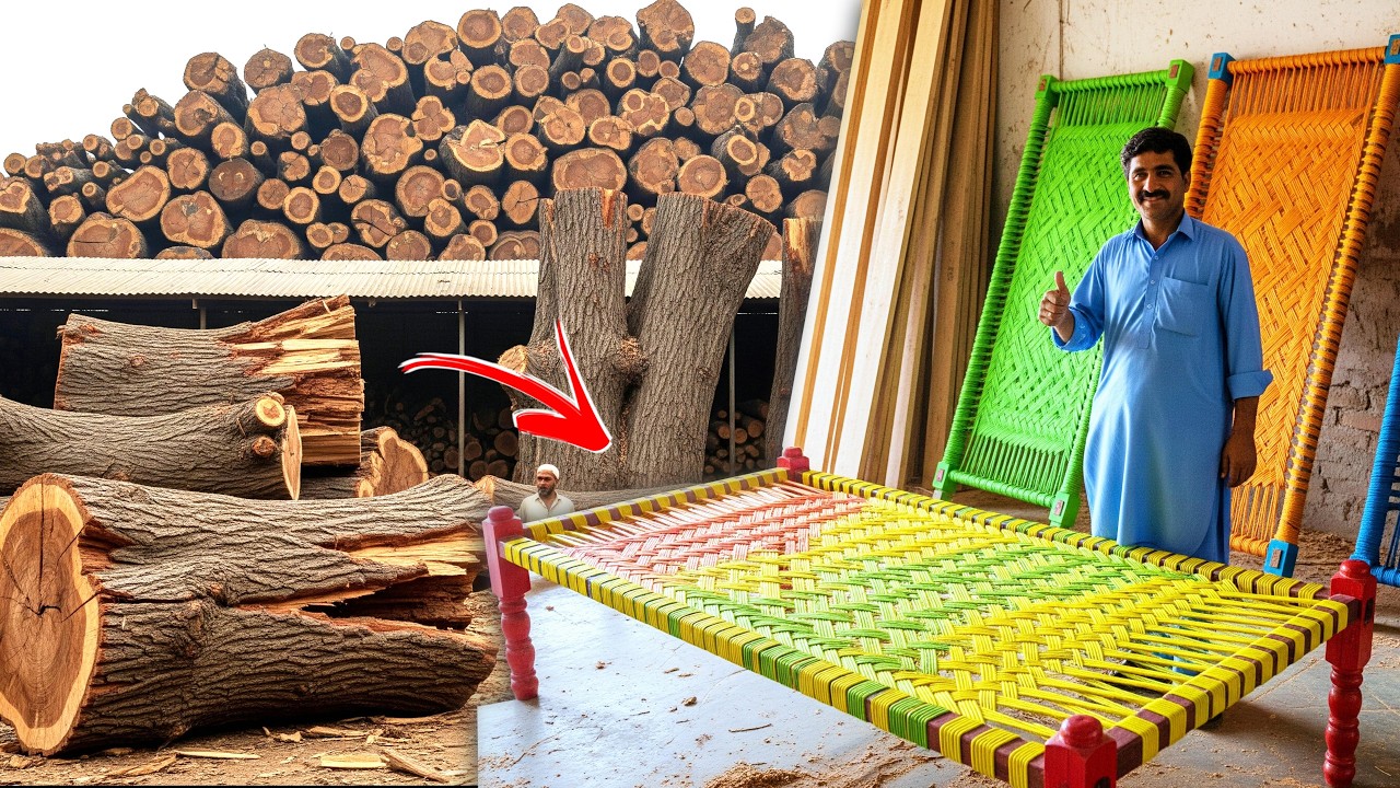 Amazing Traditional Woodwork! The Making of Colourful Wooden Beds ...