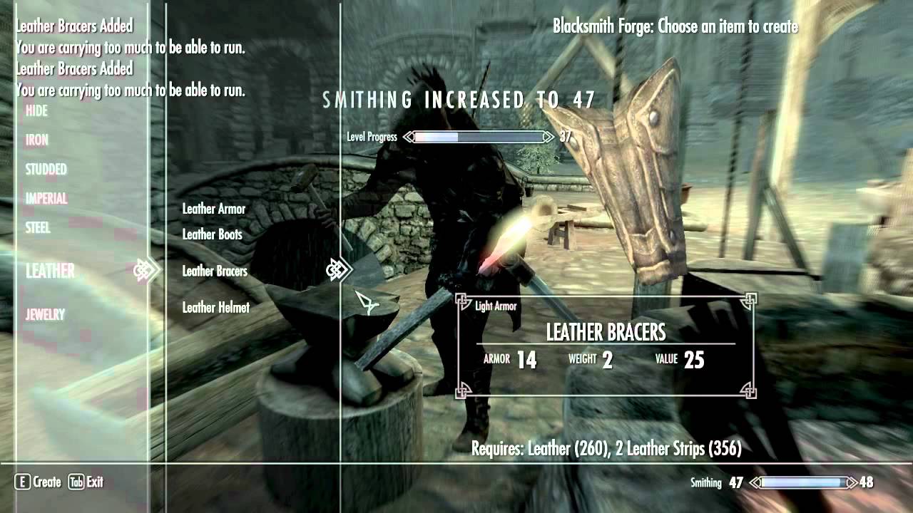 Skyrim, How to train smithing - YouTube