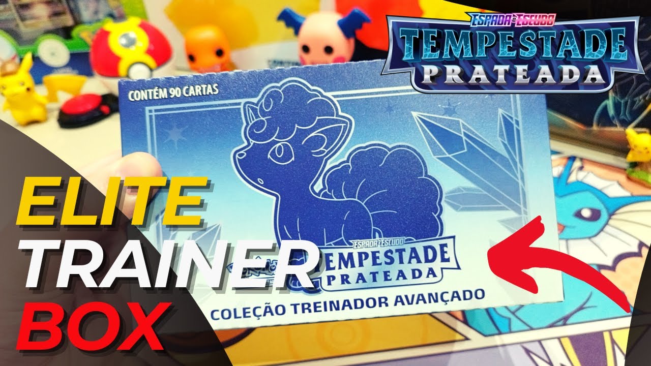 CHEGOU!! ETB de TEMPESTADE PRATEADA | Elite Trainer Box da Vulpix de ...