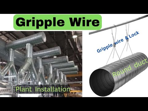 Gripple Wire Use || Round Duct || Gripple lock || Mechanical ...
