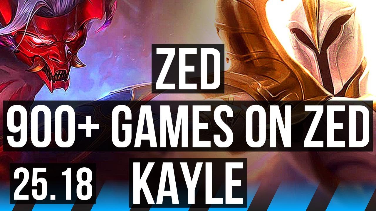 ZED vs KAYLE (MID) | 9 solo kills, Legendary, 900+ games | EUW Master ...