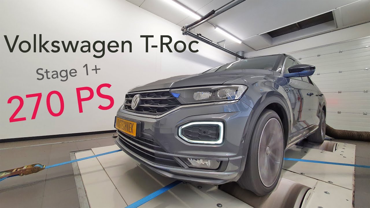 Volkswagen T-Roc 2.0 TSI Chiptuning Stage 1+ - YouTube