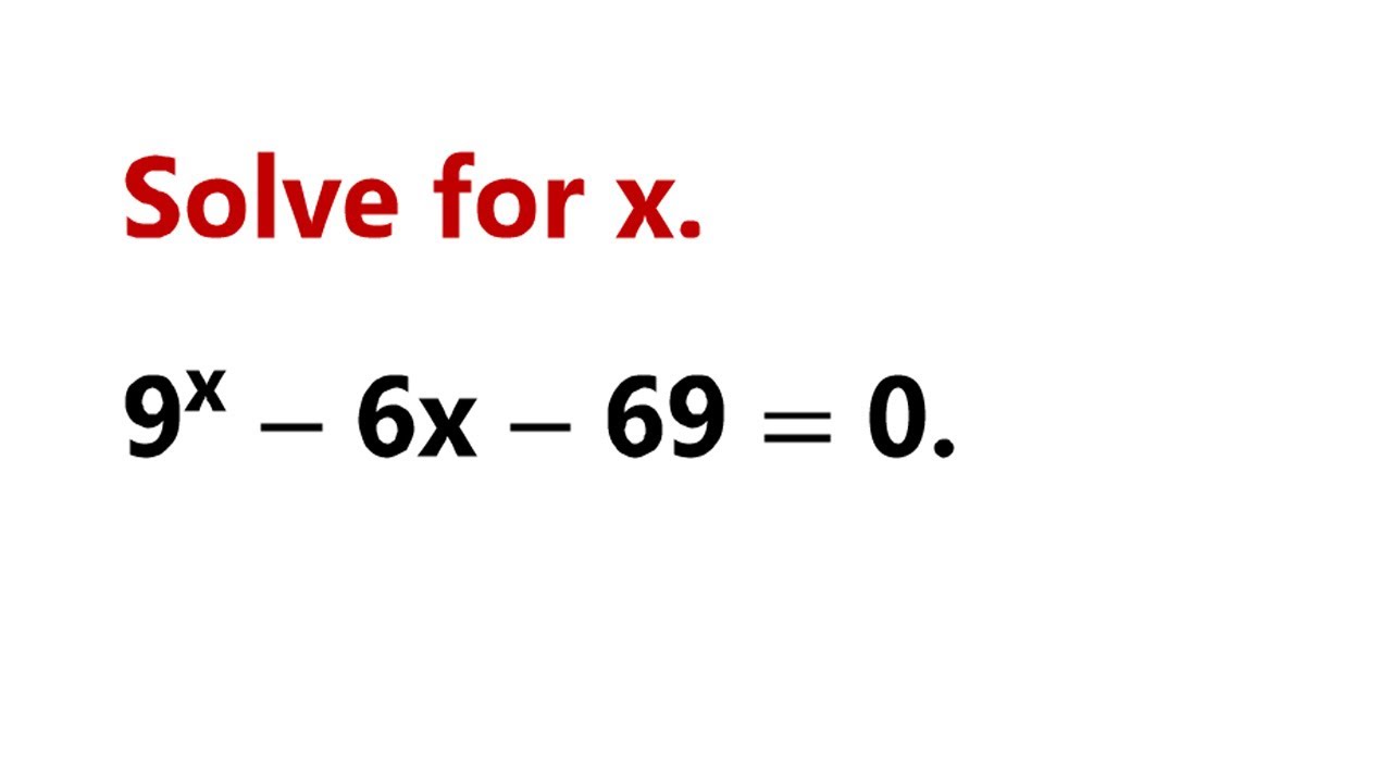 Math Olympiad challenges. | A nice exponential equation. | How to solve ...