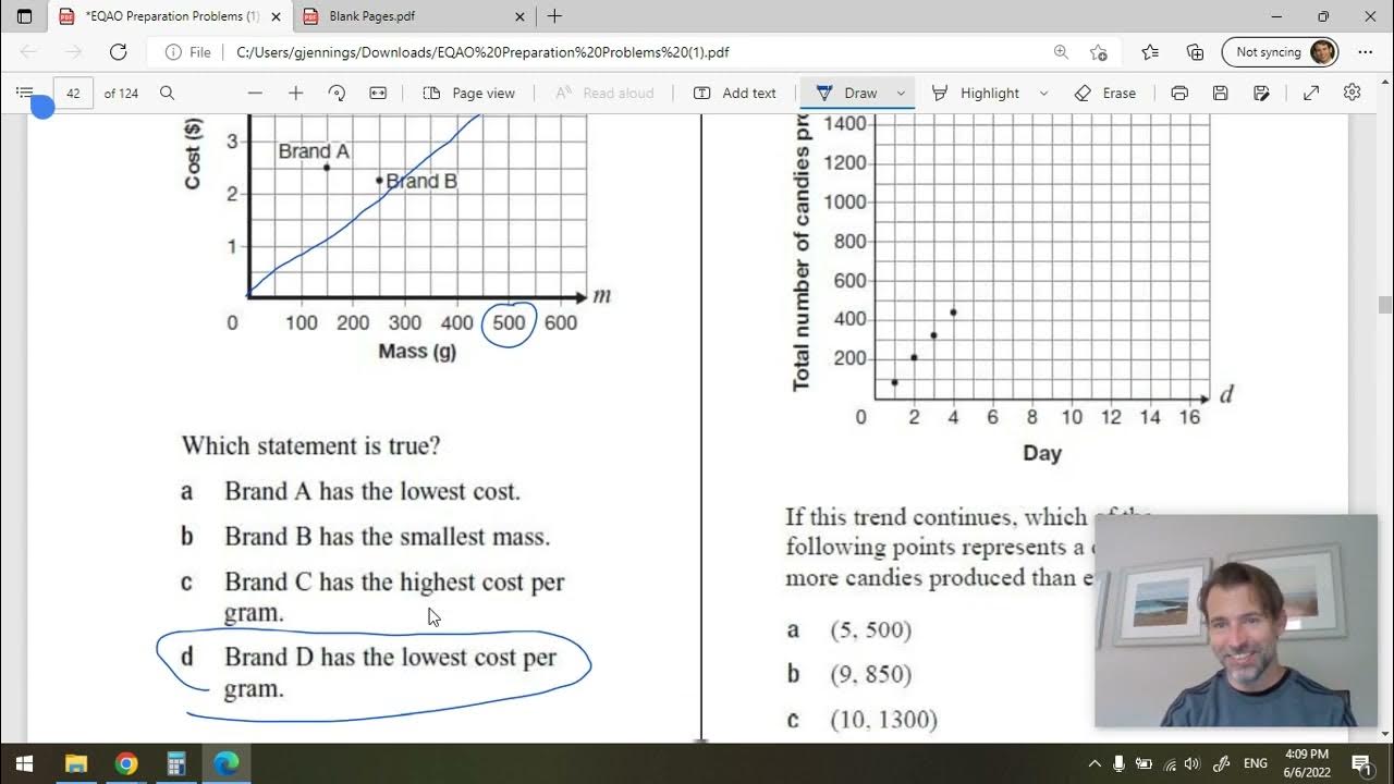 EQAO Prep Linear Relations 1-11 MTH1W - YouTube