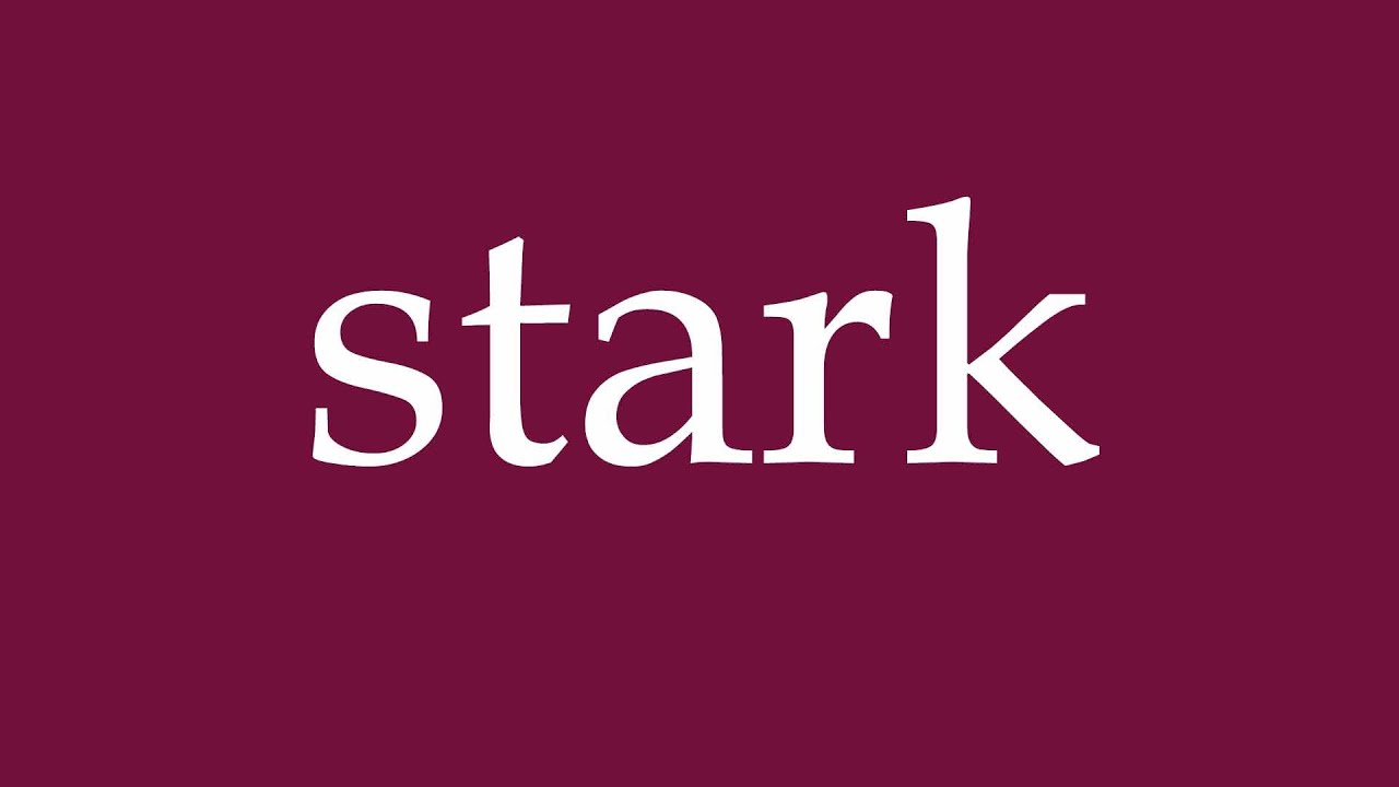 How to Pronounce ''stark'' (strong) Correctly in German - YouTube