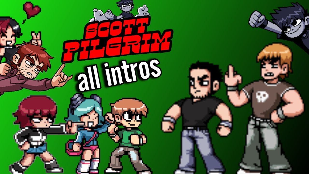 all Scott pilgrim versus intros duos solo and trio - YouTube