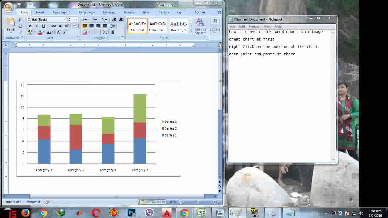 How to convert word file chart into image..very easy !!! - YouTube