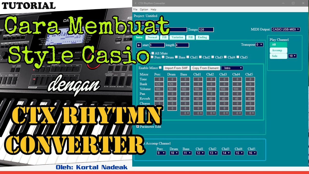 Cara Membuat Style Casio CTX | Tutorial CTX Rhytmn Converter - YouTube