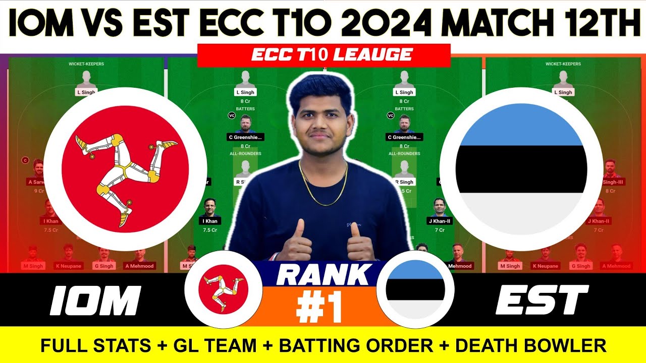 EST vs IOM || EST vs IOM Prediction || EST VS IOM 12TH ECC T10 MATCH ...