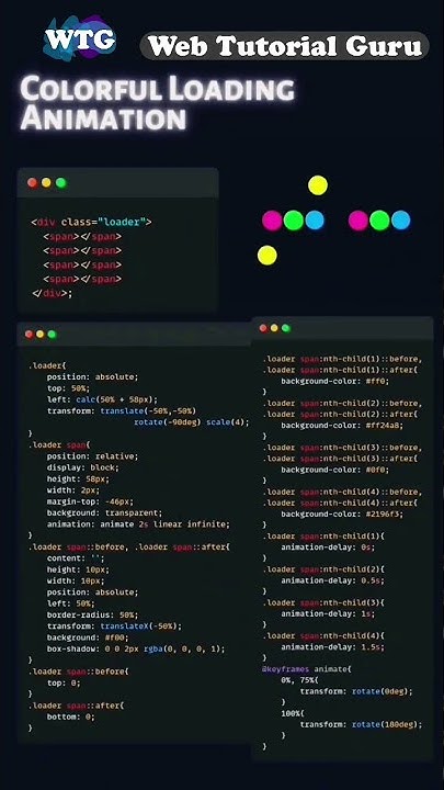 🙂 Awesome Loading Animation Using Html Css Shorts Short Webtutorialguru Frontend