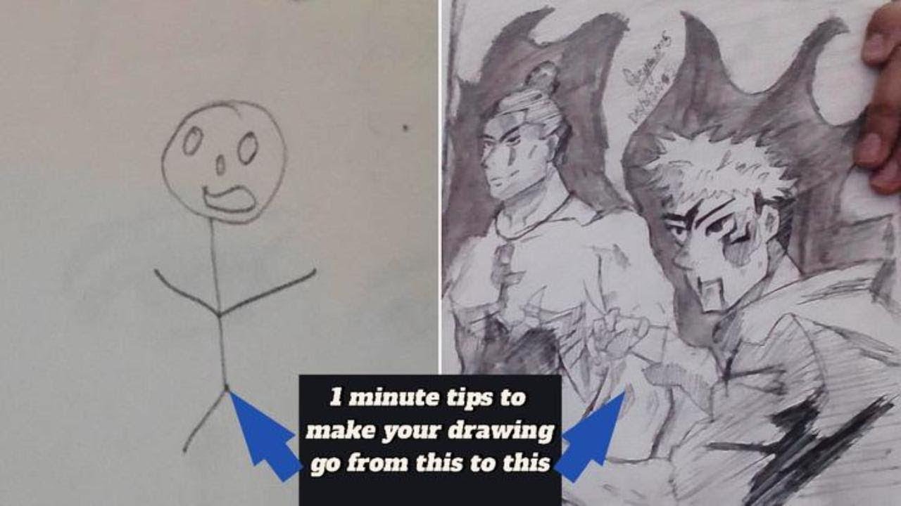 HOW TO MAKE YOUR DRAWINGS INSTANTLY LOOK BETTER!!! mp4 - YouTube