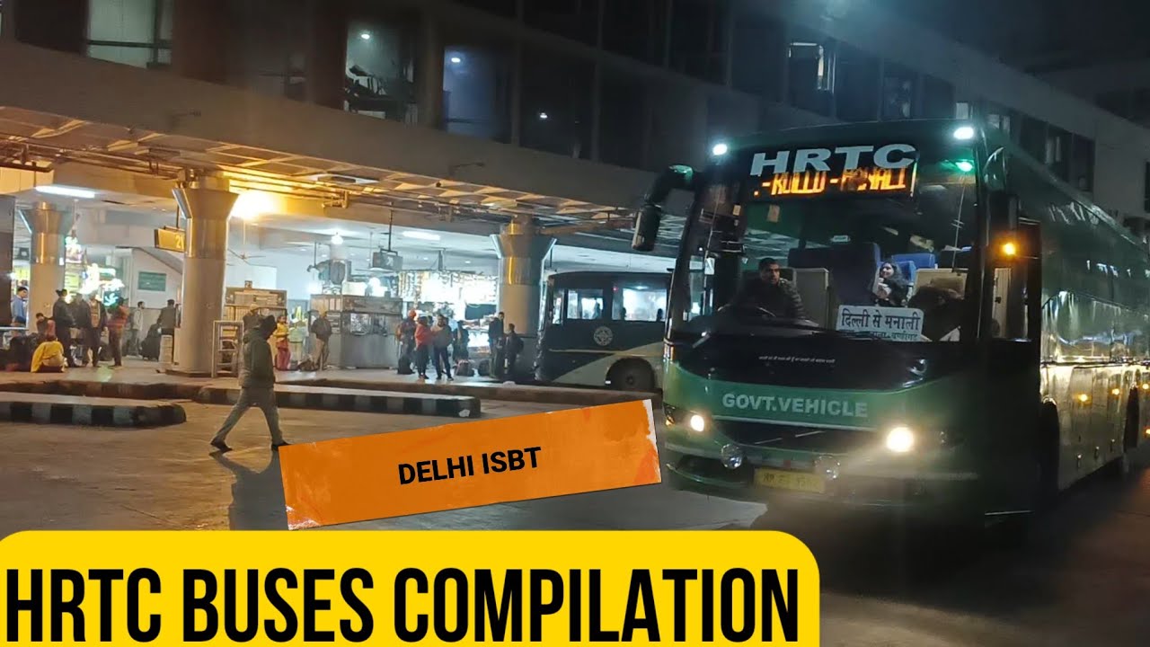 HRTC VOLVO HIMSUTA HIMWANI & HIMDHARA Buses Compilation | ISBT Kashmiri ...