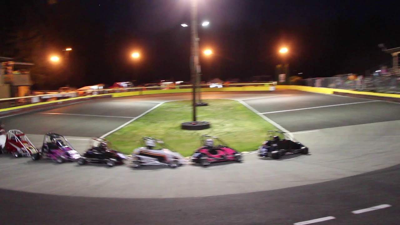 Quarter Midget Racing and Training PT 3 Special Night Race - YouTube